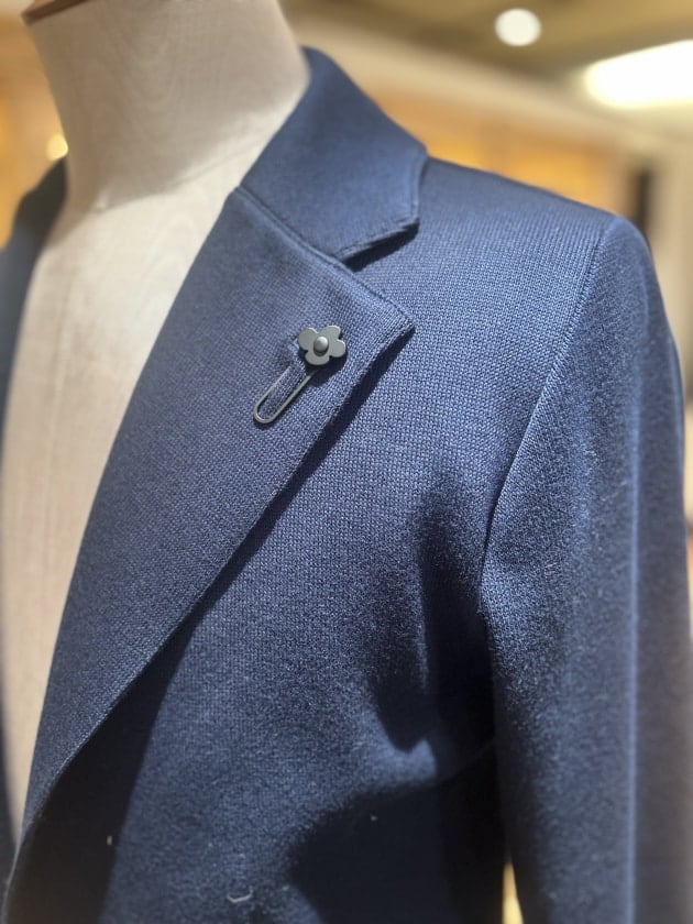 編み上がりの夜空に<LARDINI>ミラノリブニットジャケット 編み上がりの夜空に<LARDINI>ミラノリブニットジャケット