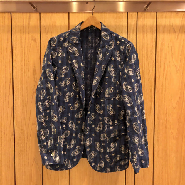 Indigo Check Discharge Print Paisley｜ビームス 梅田｜BEAMS