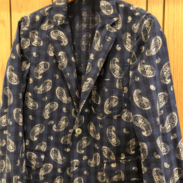 Indigo Check Discharge Print Paisley｜ビームス 梅田｜BEAMS