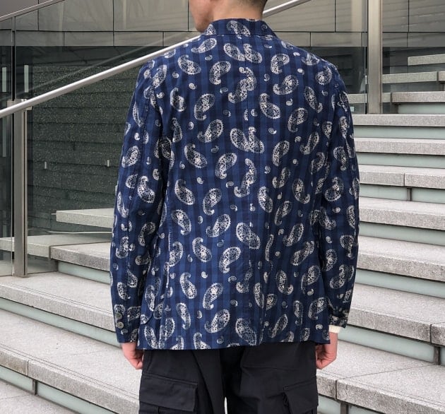 Indigo Check Discharge Print Paisley｜ビームス 梅田｜BEAMS