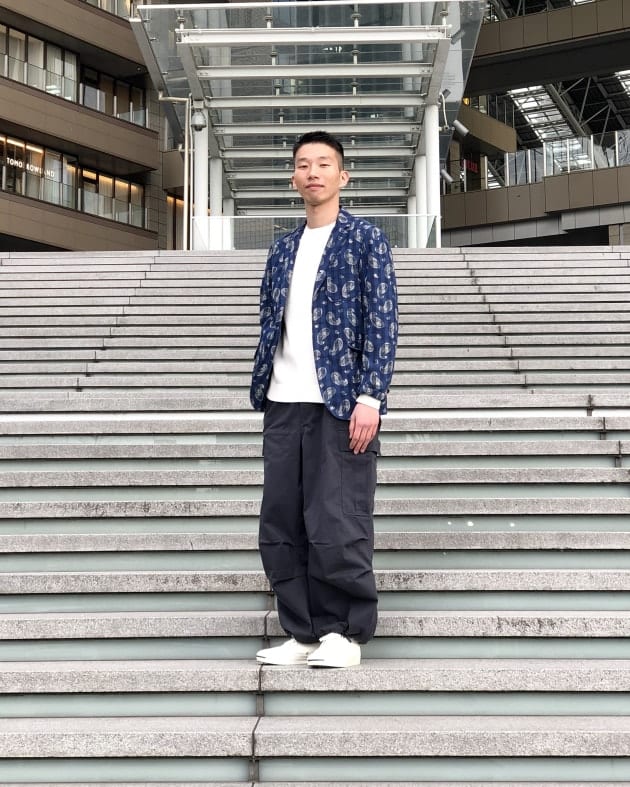 Indigo Check Discharge Print Paisley｜ビームス 梅田｜BEAMS