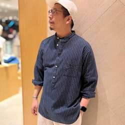 BEAMS HEART(ビームス ハート)シアサッカー スタンドカラー BEAMS HEART(ビームス ハート)シアサッカー スタンドカラー