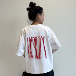 mmts(マミタス)I LOVE CAT刺繍Tシャツ(Tシャツ・カットソー T mmts(マミタス)I LOVE CAT刺繍Tシャツ(Tシャツ・カットソー T
